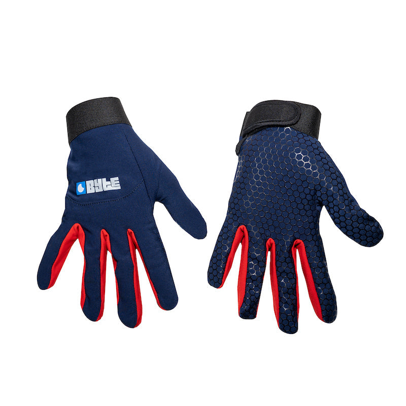 Byte Skin Fit Hockey Gloves Navy/Red – Thistle Sports